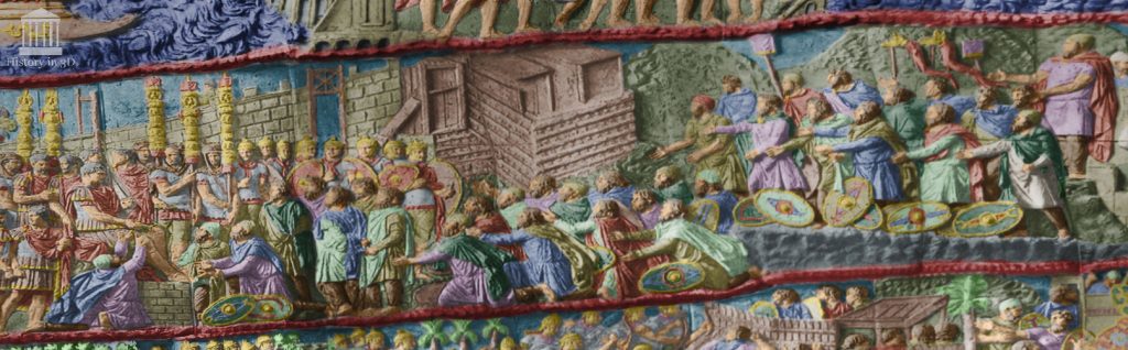 Trajan's column full-color reconstruction - History in 3D