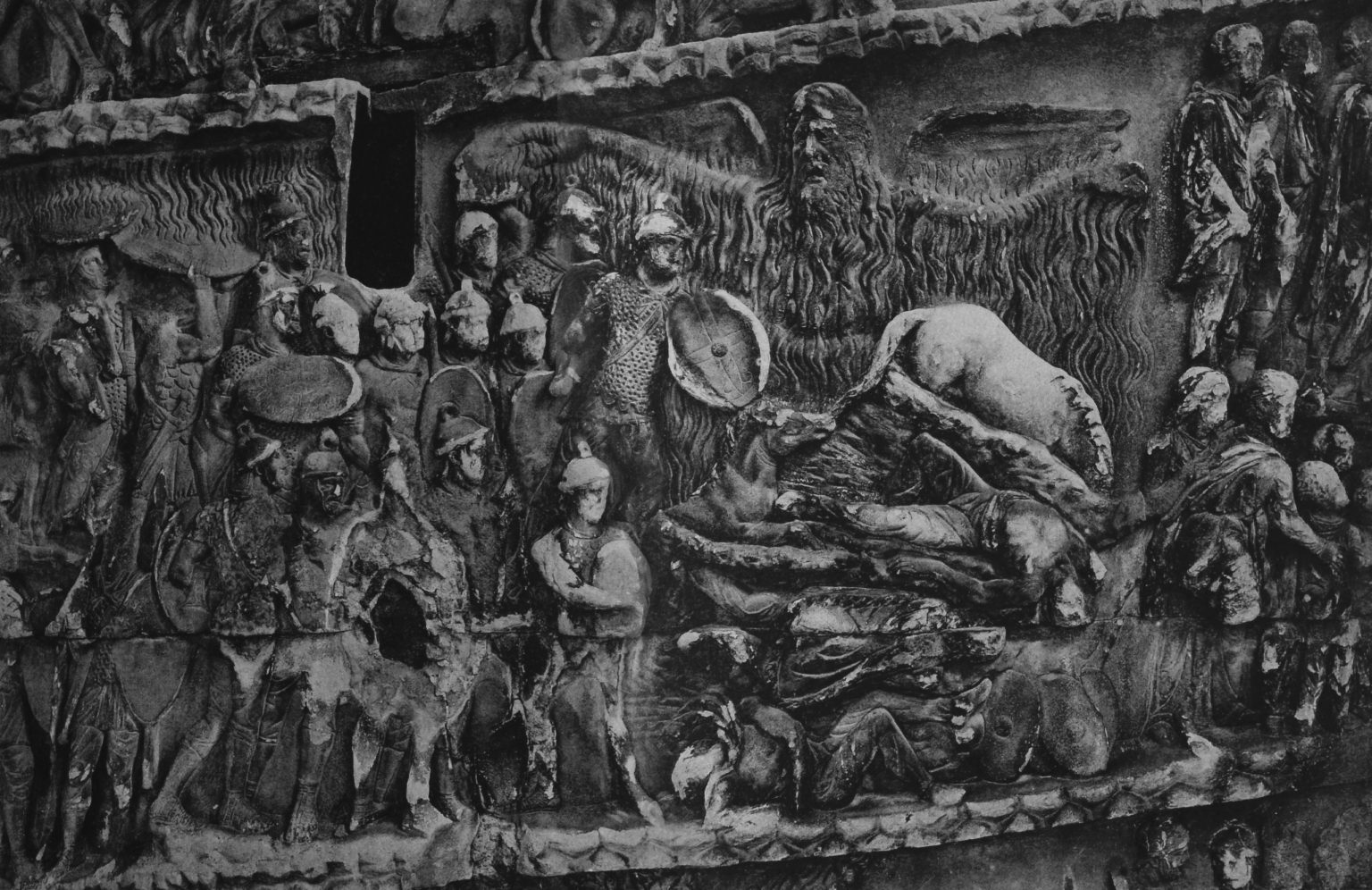 Column of Marcus Aurelius reconstruction is in progress: two sample ...