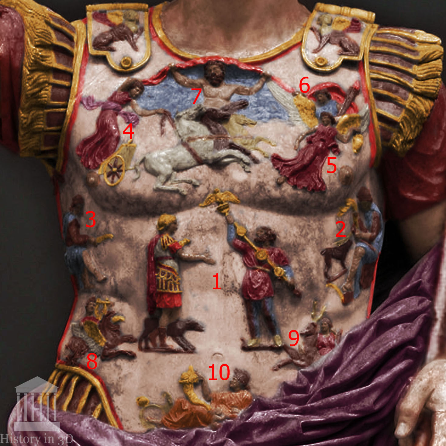Augustus of Prima Porta true colors: "HISTORY IN 3D" reconstruction ...
