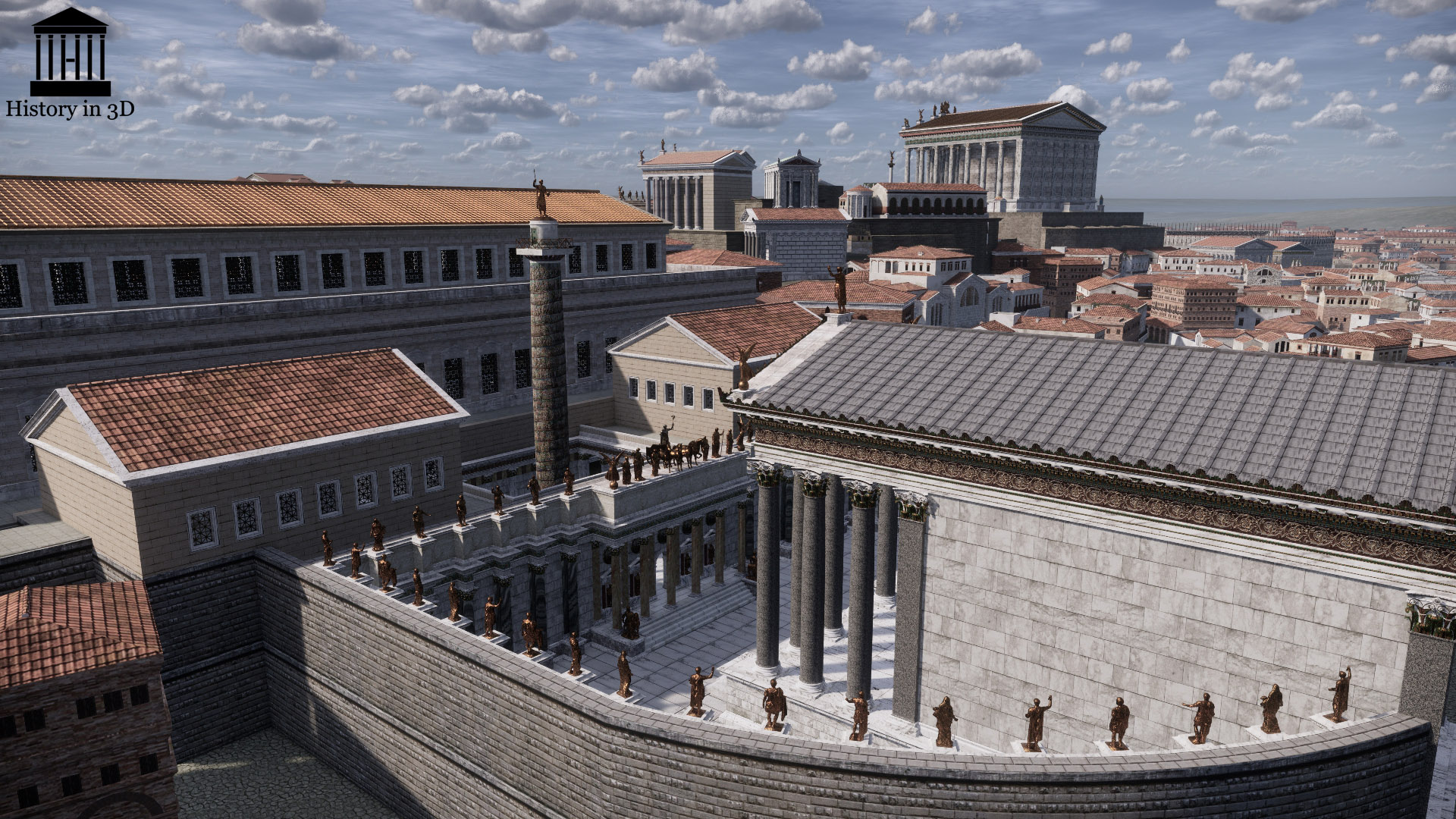 "HISTORY IN 3D" recreates Trajan's column in full-color, and its ...
