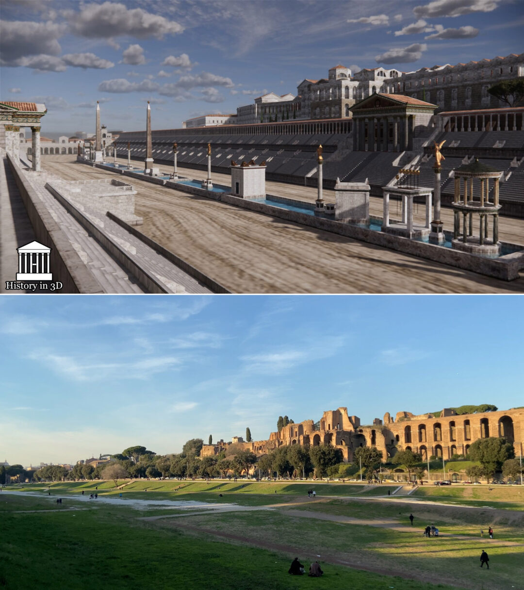 Rome Now and Then Video Footage - History in 3D